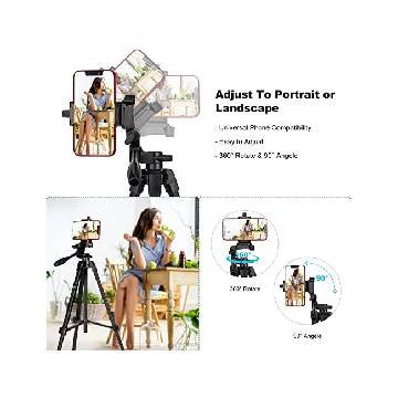 Trípode para teléfono de 55” , soporte de trípode extensible de ...