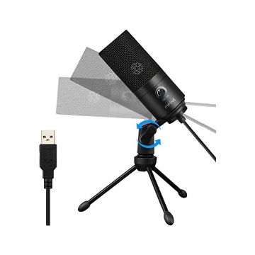 Micrófono USB Fifine Micrófono de grabación de condensador de metal para computadora portátil ...